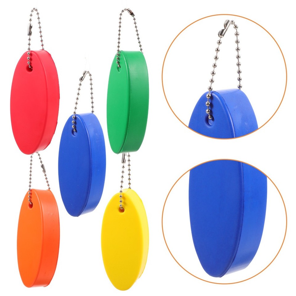 10 Pcs Buoy Key Chain Floating Boat Ring Tube Accessories Beads for ...