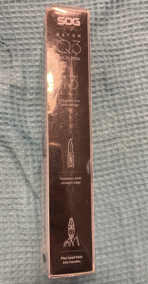 SOG Baton Q3 Multi-Tool Steel and Aluminum Construction - Black/Grey ...