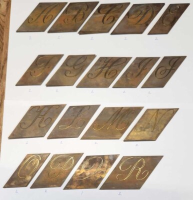 Engraving - Letters Number Sets