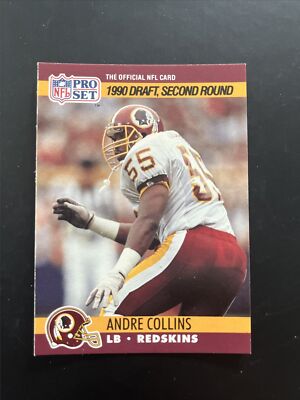 1990 Andre Collins 55 Redskins 715 National Football League Sport Card ...