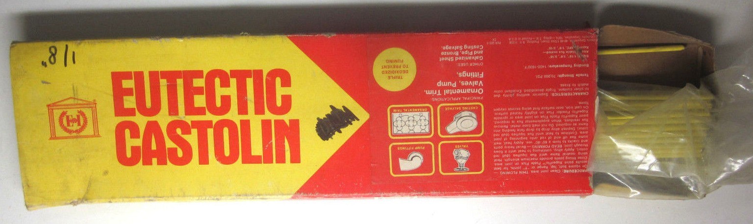 Castolin Eutectic USA 1/8" XFC 70 KSI Copper Zinc Silver 2 Brazing Rods ...