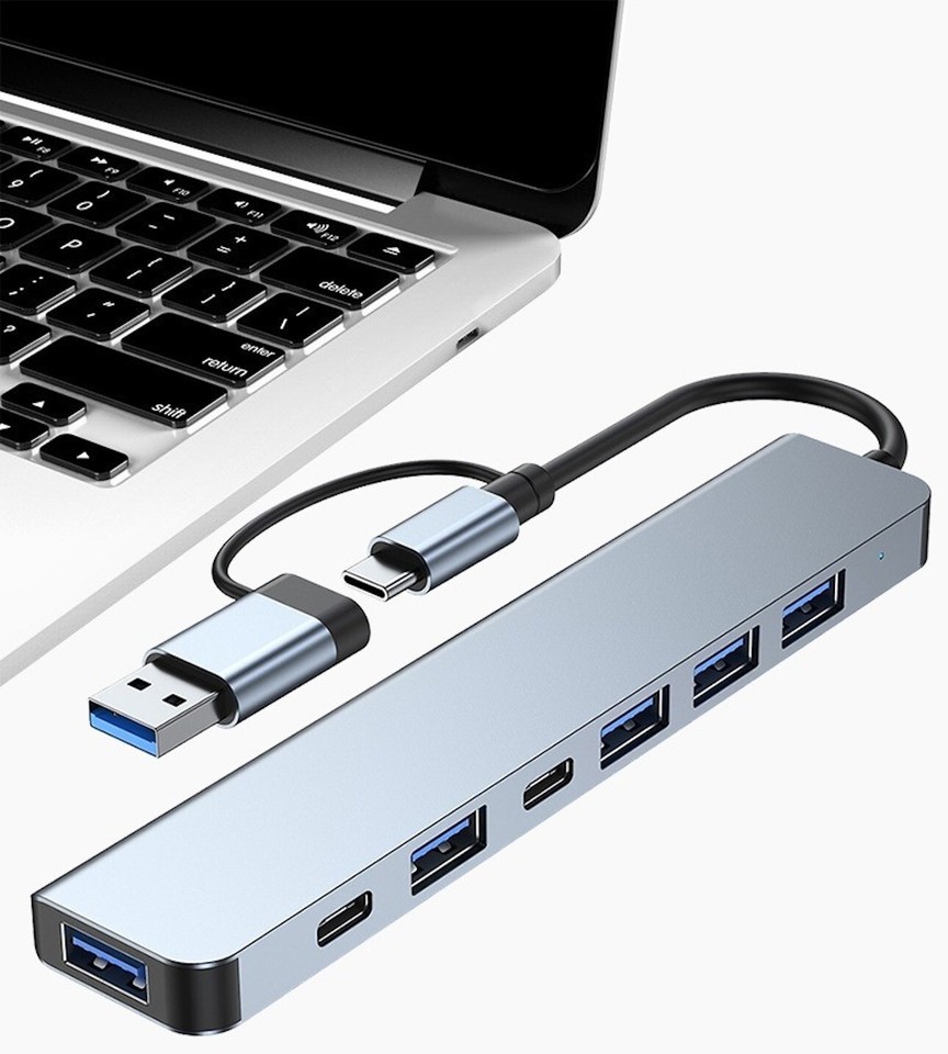 7 in 1 Multiport USB-C Hub Type C To USB 3.0 2.0 Multi-hub Dock ...