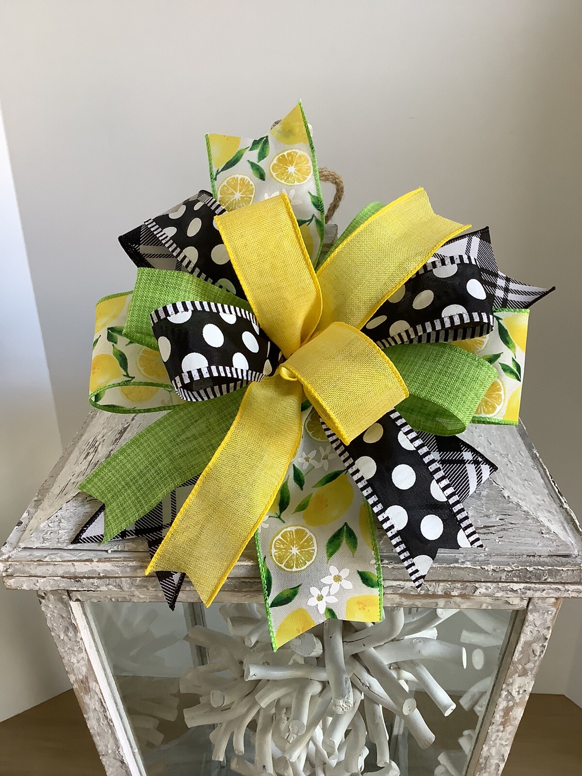 10" Summer Lemon Slices Wreath Bow, Summer Lantern Bow - Lemon Bow | eBay
