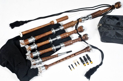 Scottish Great Highland Bagpipe - Engraved Nickle Mounts and Ferrules ...