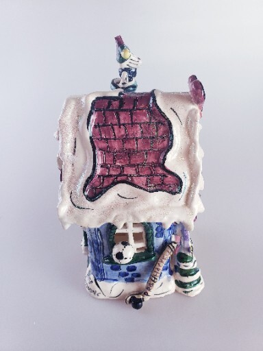 BLUE SKY Clayworks SANTA'S WORKSHOP Heather Goldminc Xmas Candle Holder ...