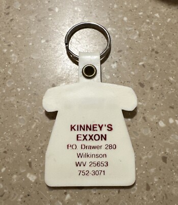 VTG Kinney’s Exxon Gasoline Automobile Key Chain Fob USA Wilkinson West ...