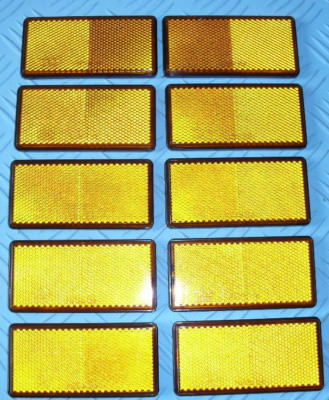 10 X AMBER REFLECTORS SIDE MARKER/TRAILER/TRUCK/LORRY/DRIVEWAY - SELF ...