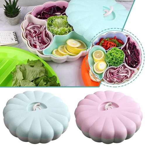 Taco Bar Serving Set 11 Inch Rotating Snack Tray 5 Removable Topping ...