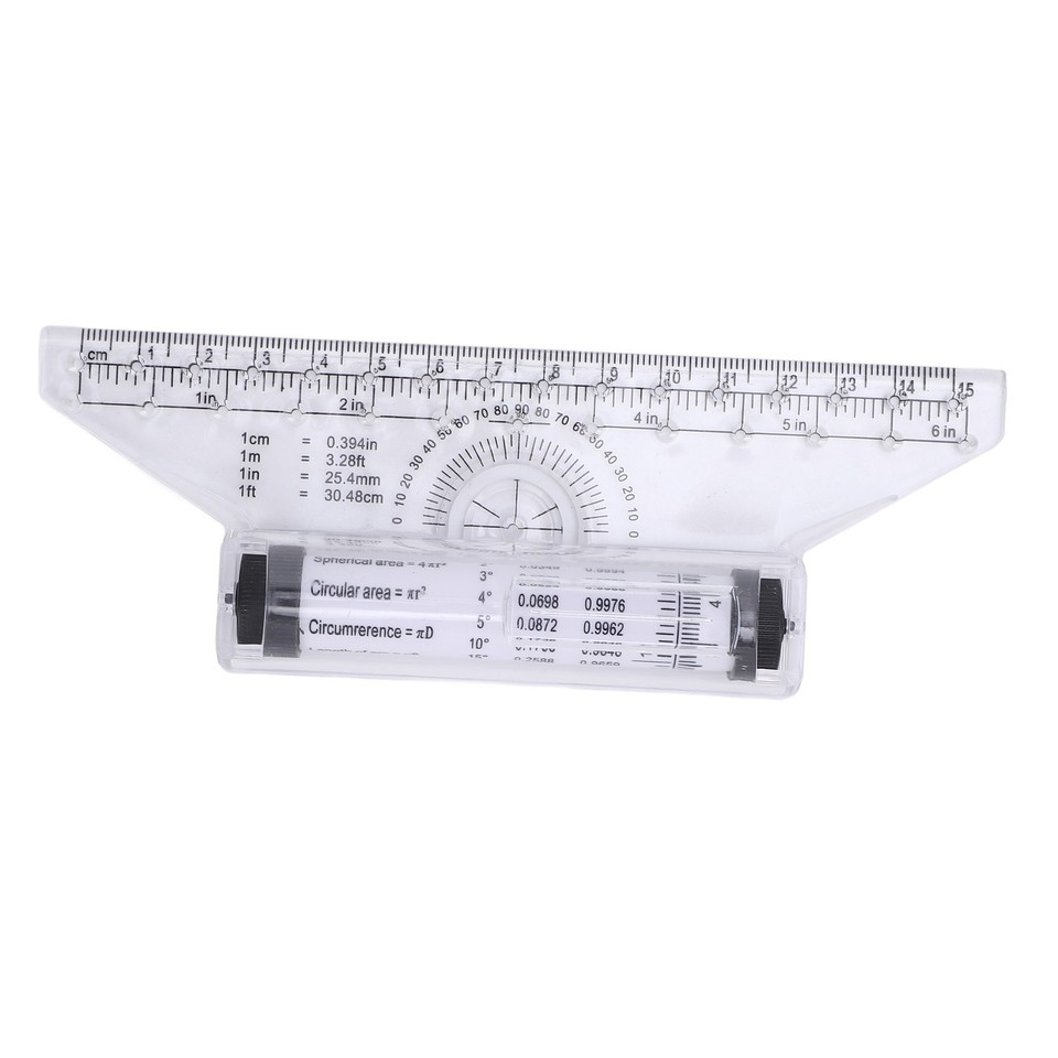 Parallel Line Drawing Ruler Built In Protractor Rolling Ruler Plastic ...