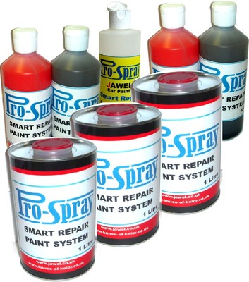 Pro-Spray Smart Repair solvent based paint FULL KIT ALL TINTERS ...