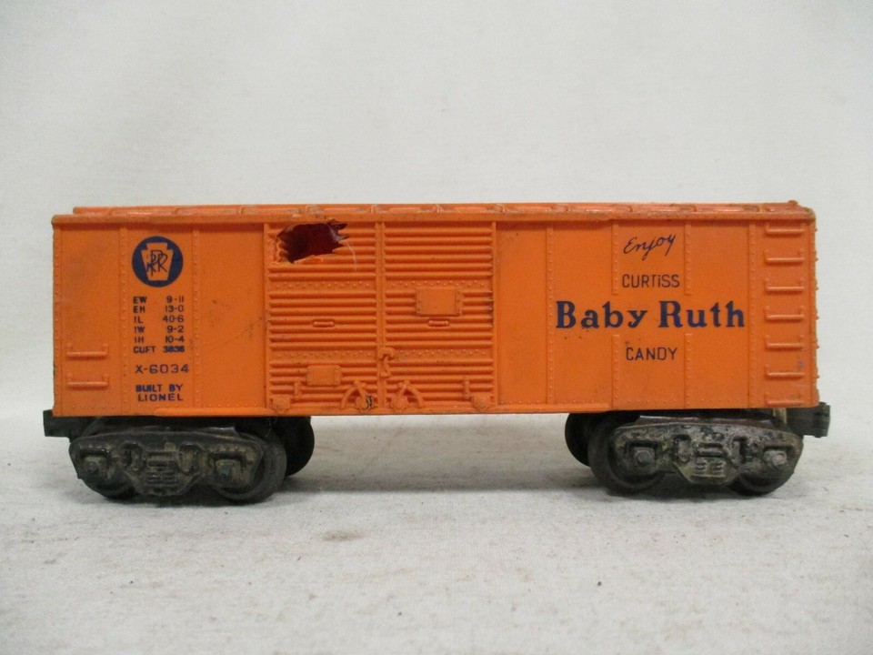 Lionel Pennsylvania Railroad X6034 Baby Ruth Box Car Postwar Model ...