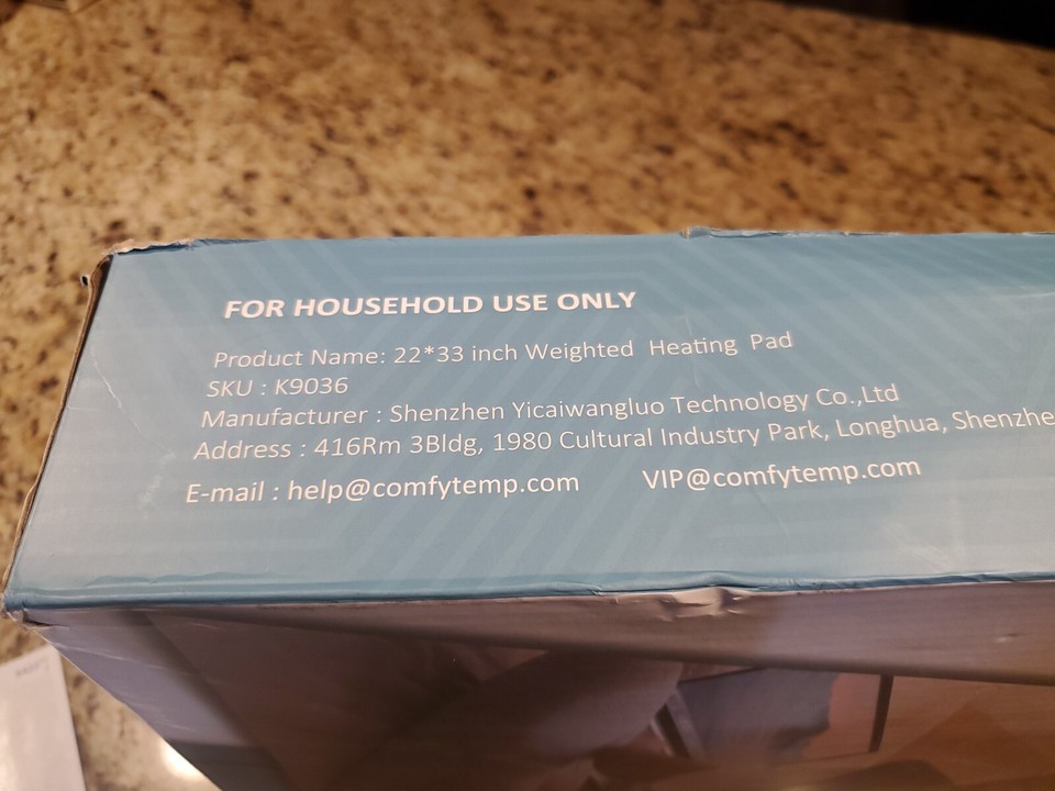 Comfytemp Weighted Heating Pad for Back Pain Relief 22"x33" XXL Large ...