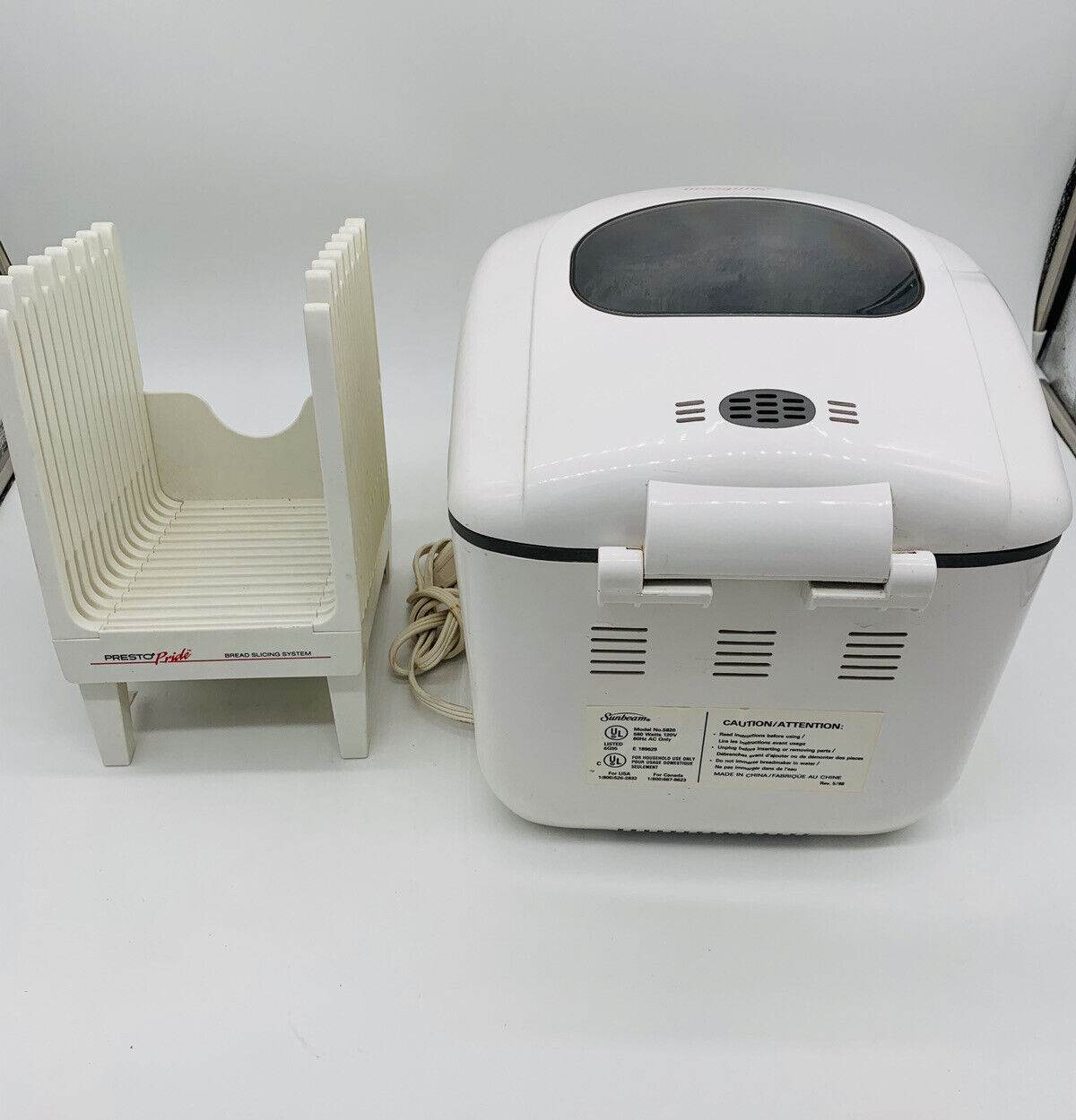 Sunbeam 2 Pound Bread Maker Automatic Machine Model # 5820 With Bread ...