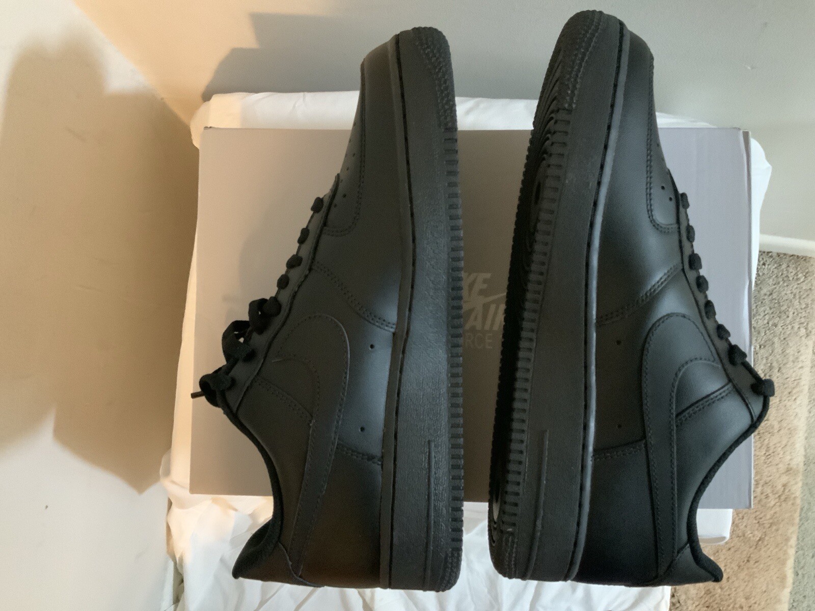 Size 10 - Nike Air Force 1 '07 Low Triple Black 194500874701| eBay