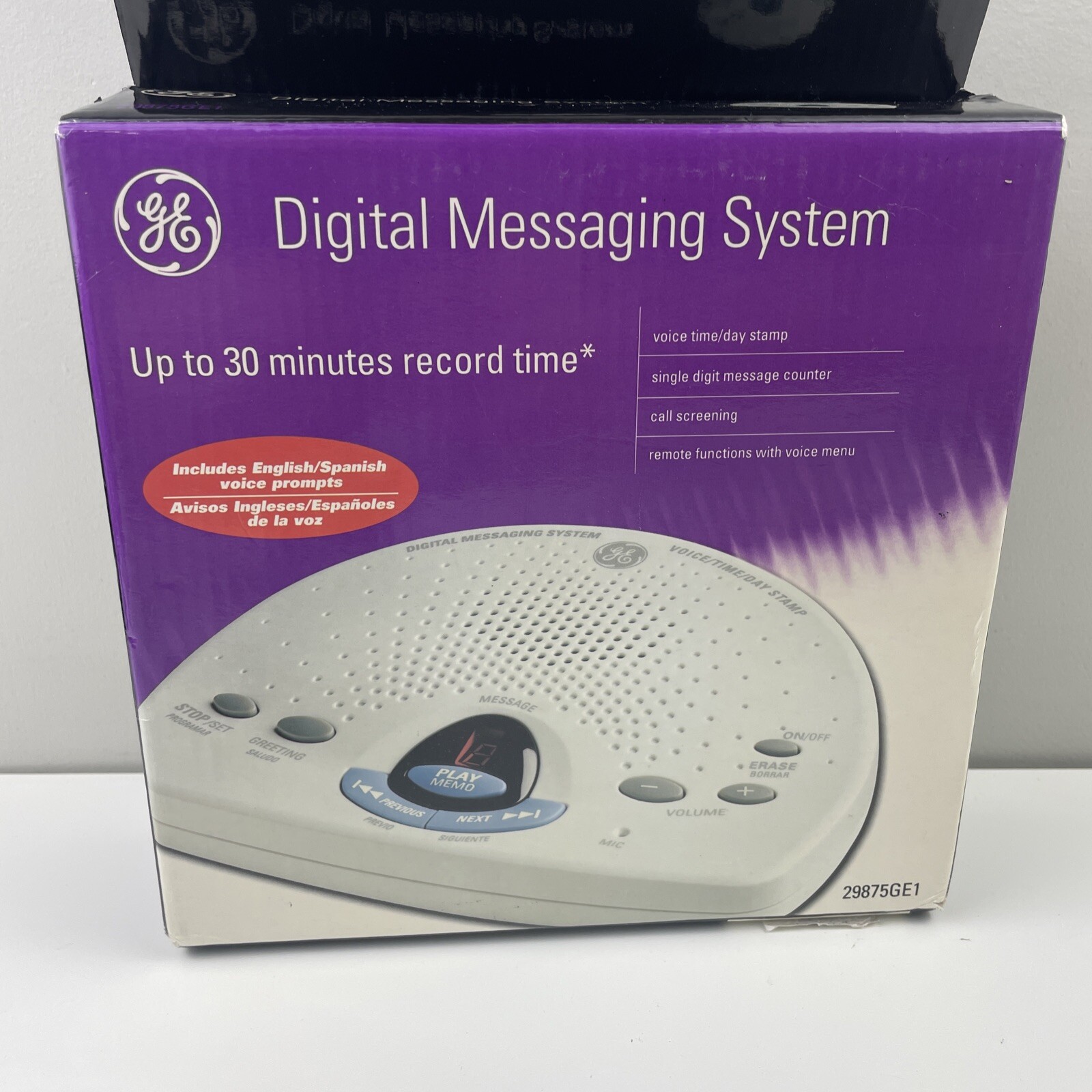 GE Digital Messaging System Answering Machine English and Spanish ...