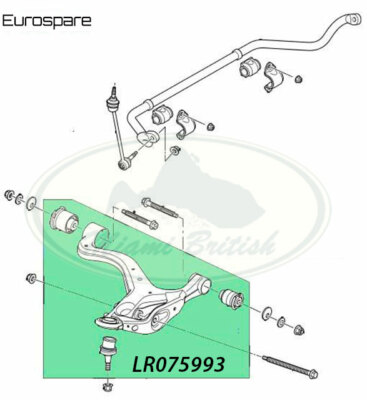 LAND ROVER FRONT SUSPENSION LOWER ARM RH LR3 LR075993 EUROSPARE | eBay