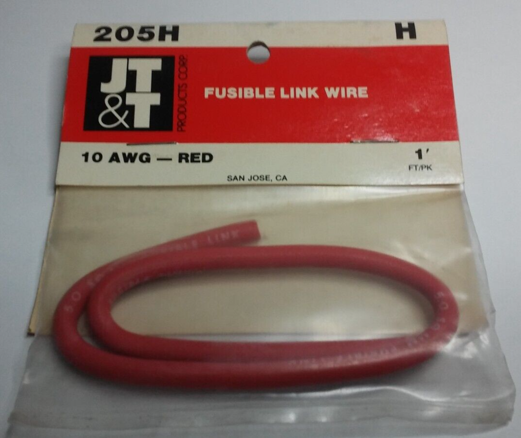 Fusible Link Primary Ground Wire 10 Gauge 1 FT Protects Wiring Circuit ...