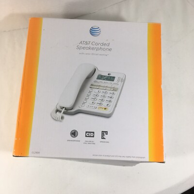 New AT&T CL2909 Corded Phone with Speakerphone and Caller ID/Call ...