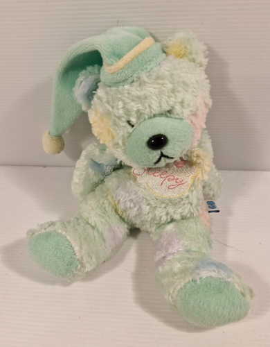 Sleepy Green Teddy Bear Cuddly Soft Plush Toy Gifted Bears 22cm | eBay