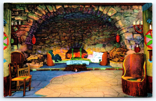Original Old Vintage Postcard Fireplace Hermit's Rest Grand Canyon ...