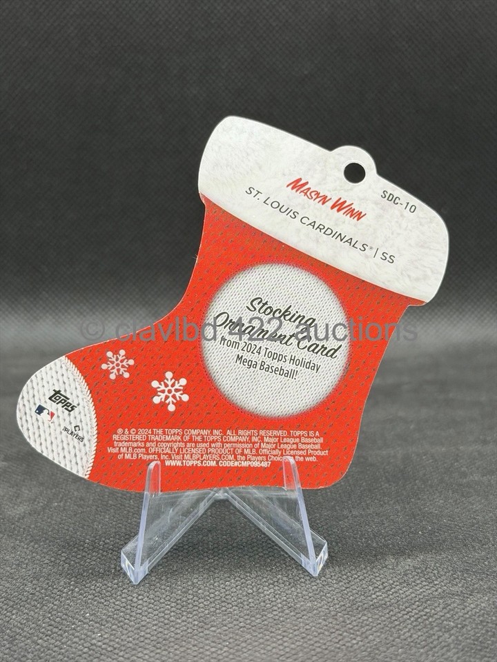 2024 TOPPS MLB Holiday Masyn Winn RC #SDC-10 Stocking Ornament Card ...