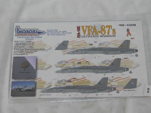 1/48 Two Bobs 48028 F/A-18C Hornets VFA-87s Ultimate Warrior Decal ...
