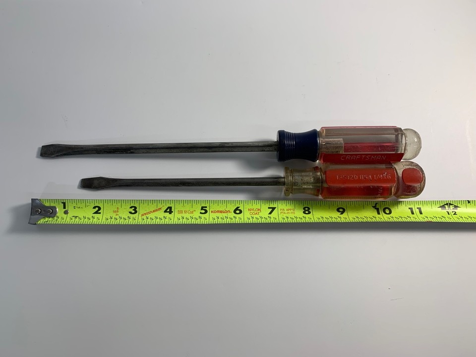 Lot of 2 Vintage Craftsman 41578 T PR Flat Head Screwdriver & Unbranded ...