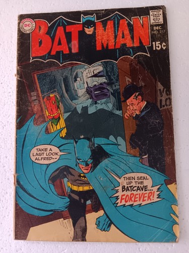 BATMAN No. 217 (DC December 1969) Neal Adams Cover Final Silver Age ...