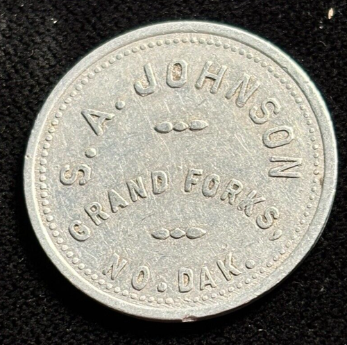 Grand Forks North Dakota S.A. Johnson Good for 20c Trade Token | eBay