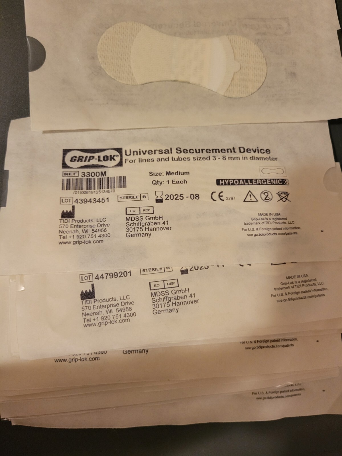 Grip-Lok 3300M Universal Securement Device For Lines And Tubes 3 - 8mm ...