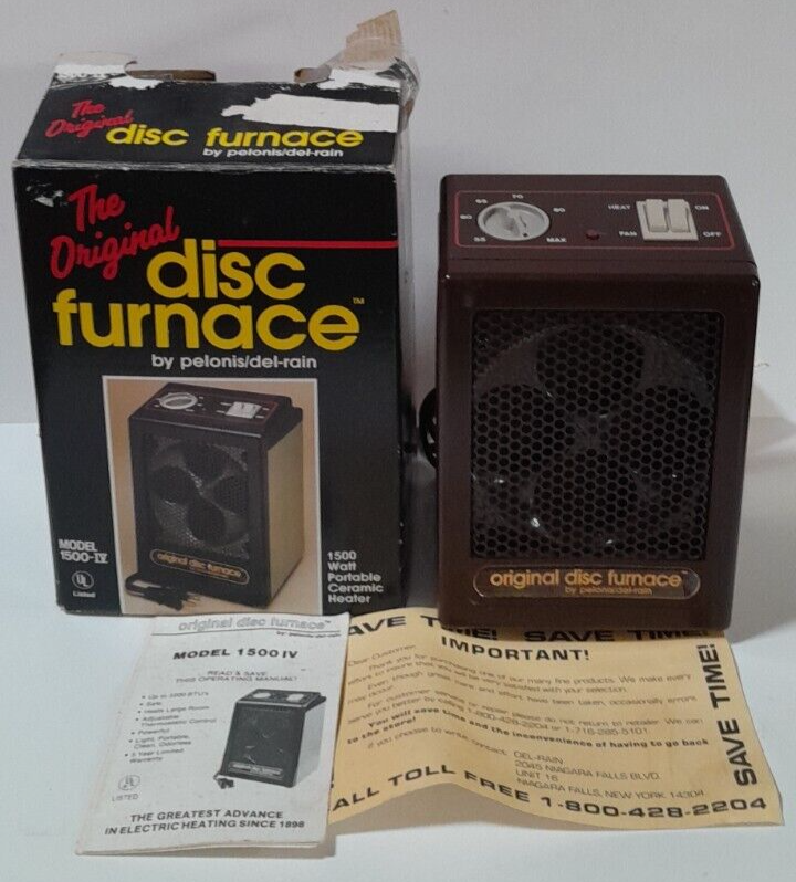 Vintage Pelonis The Original Disc Furnace Ceramic Space Heater Model ...
