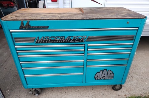 Mac Tools macsimizer rollaway tool box teal color good used condition ...