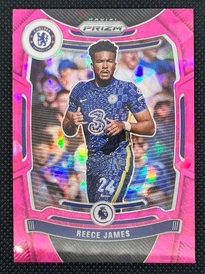 2021-22 Prizm Premier League Pink Cracked Ice Reece James #243 Chelsea ...