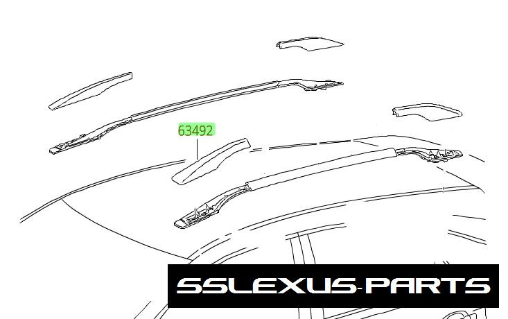 Lexus RX330 RX400H RX350 (2004-2009) OEM Genuine Left Front ROOF RACK ...