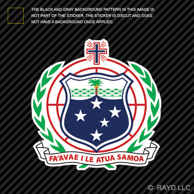 Samoan Coat of Arms Sticker Decal Self Adhesive Vinyl Samoa flag WSM WS ...
