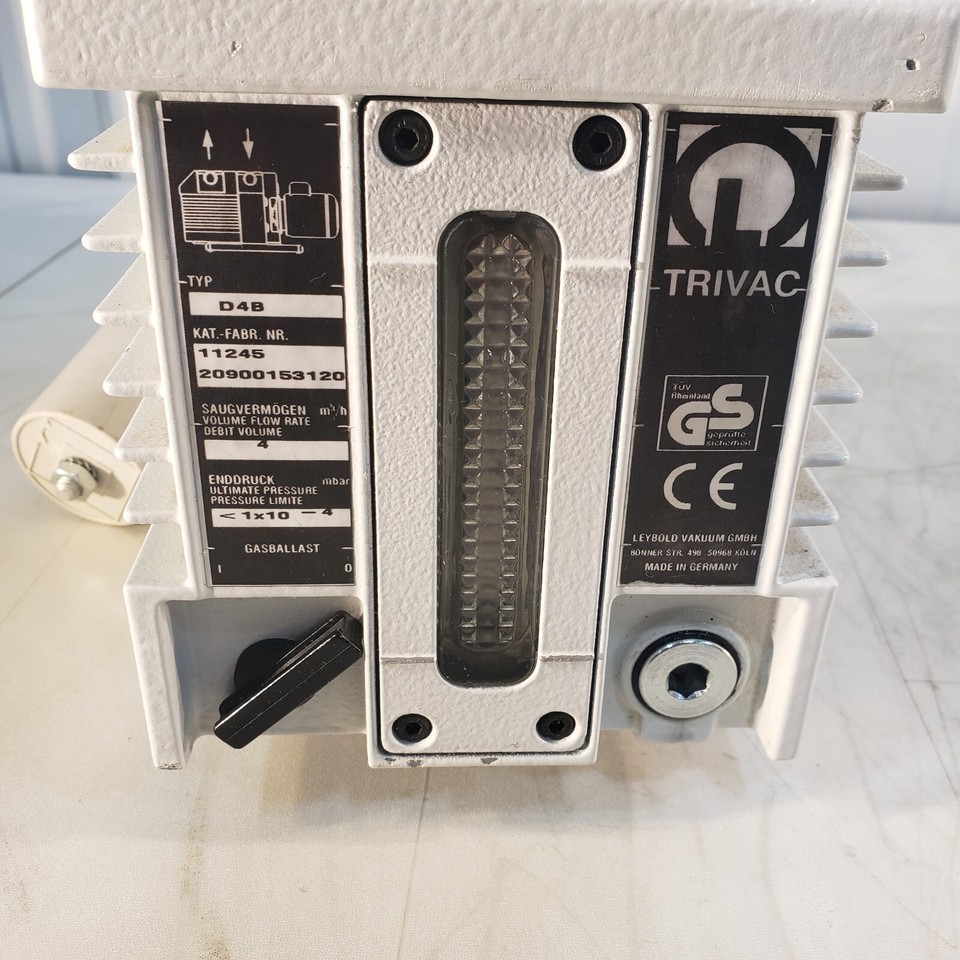 Leybold Trivac D4B Vacuum Pump Pulls 20 mTorr, KF16 Inlet/Exhaust, 240 ...