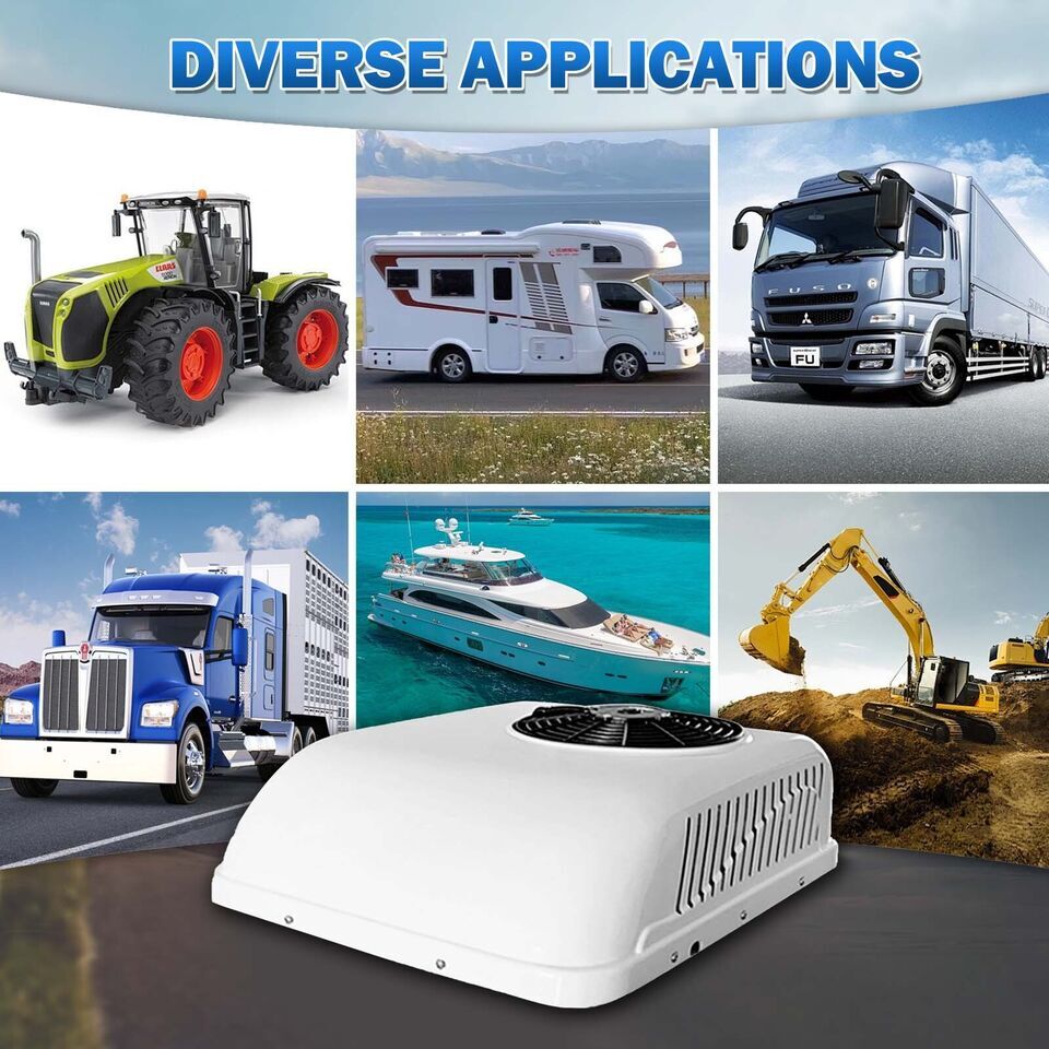 12V Electric Air Conditioner Universal Split A/C Kit For Semi Trucks RV ...