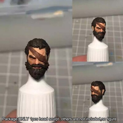 Premium 1/18 One Eye Man Head Sculpt Soldier Head For 3.75" Action ...