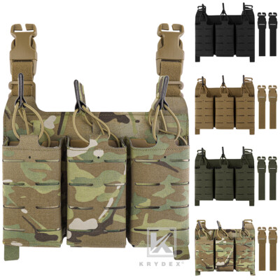 KRYDEX Tactical KTAR Front Flap 556 Triple Mag Pouch Placard Holder w ...