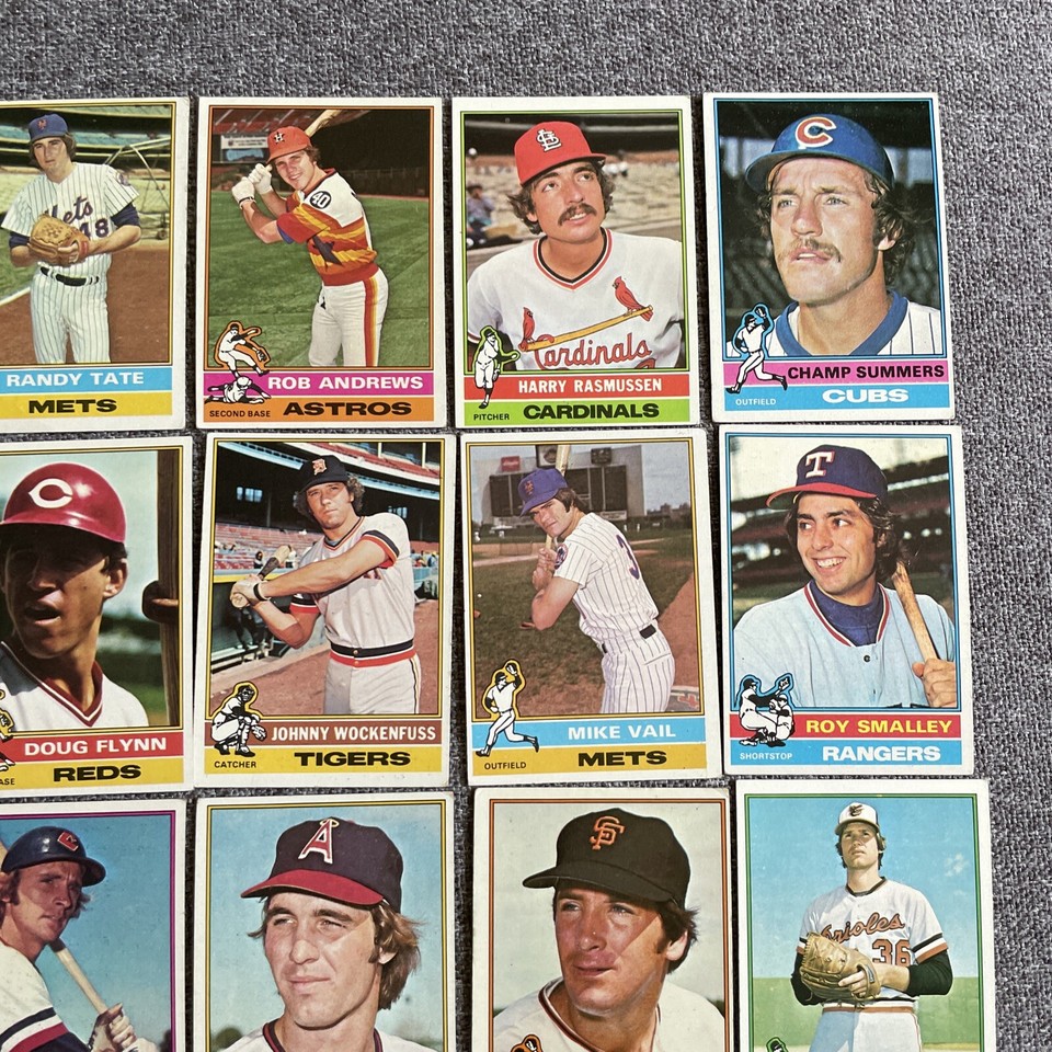 1976 Topps Rookie & All-Star Rookie Cup Vintage MLB Baseball Card Lot ...