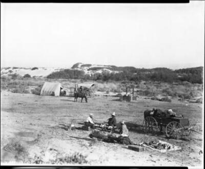 People Making Camp At Indian Wells On The Butterfield Stage Line - Old ...