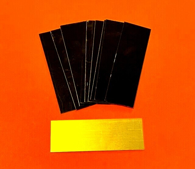25 LOT BLANK BLACK ENGRAVING PLATES 1" X 3" STAMPING ETCHING BLANKS | eBay