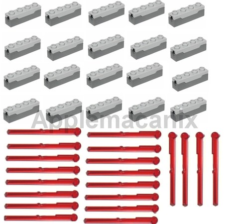 20 LEGO Projectile Launcher 1 x 4 Spring Shooter 20 Arrow Dart 8L Bar ...