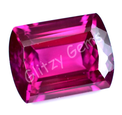 22.45 Ct Natural Rhodolite Garnet Raspberry Pink Long Cushion Certified ...