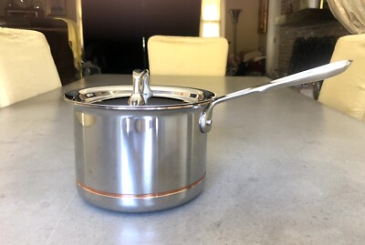 All-Clad 2 Quart Copper Core Stainless Steel Plain Finish Sauce Pan ...