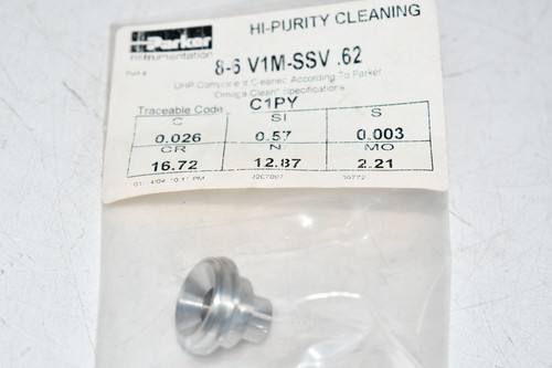 NEW Parker 8-6 V1M-SSV .62 Veriflo VacuSeal Gland | eBay