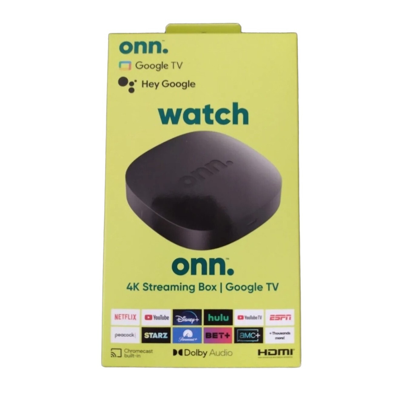 ONN Android Tv UHD Streaming Device 4K Resolution Tv Streaming Wi Fi ...