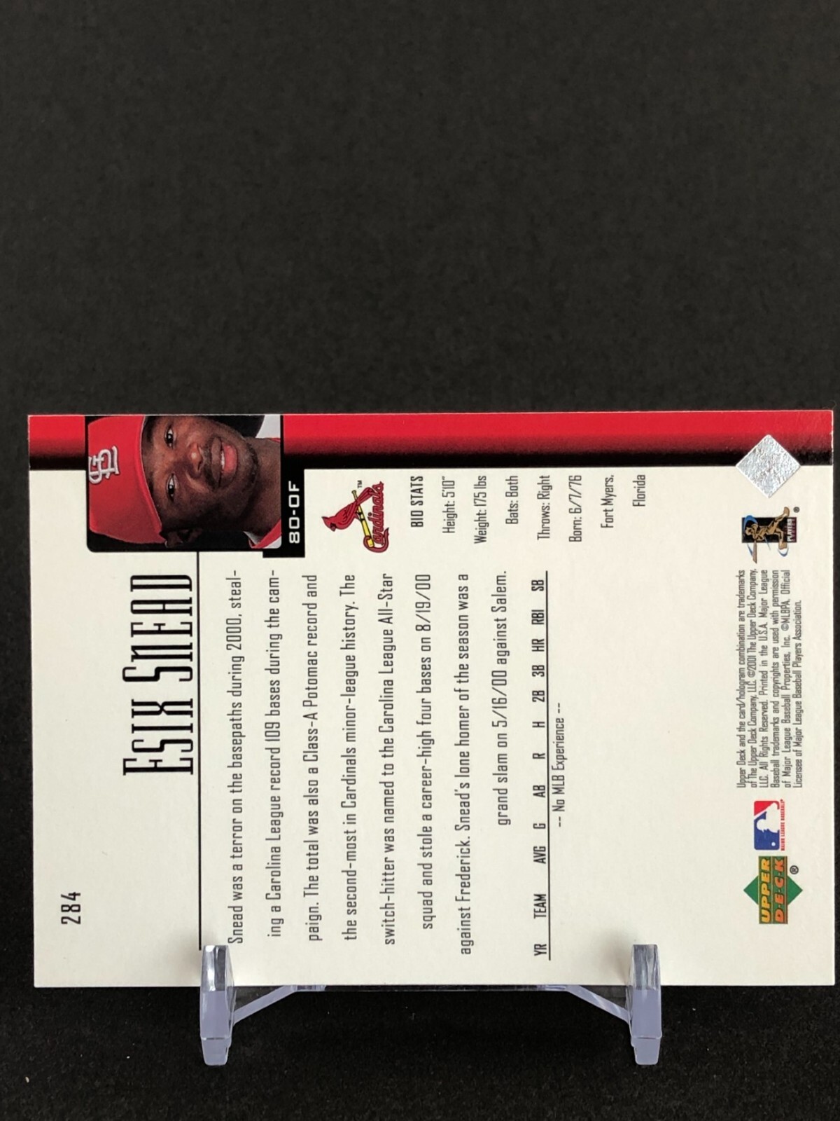 Esix Snead Upper Deck and the card 284 Major League Baseball MLB | eBay