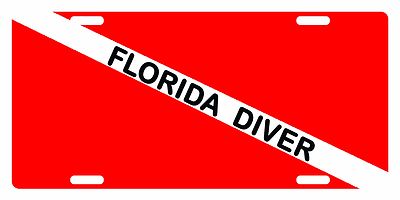 SCUBA FLAG Custom License Plate Emblem FLORIDA DIVER Version | eBay UK