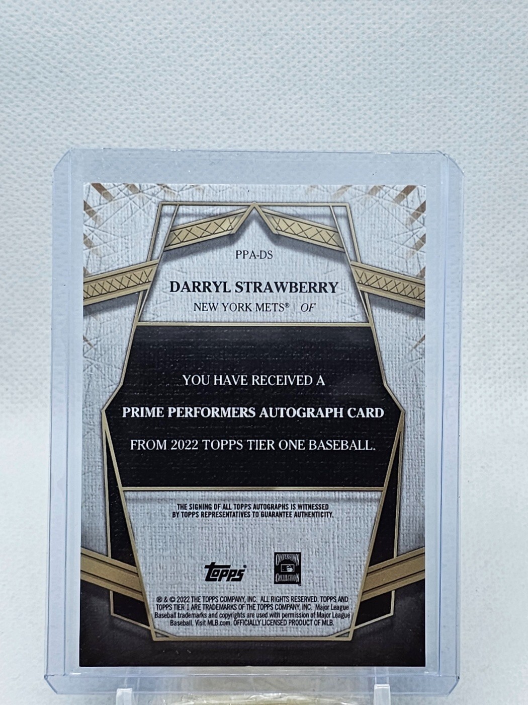 2022 Topps Tier One Baseball Darryl Strawberry Prime Performers Auto ...